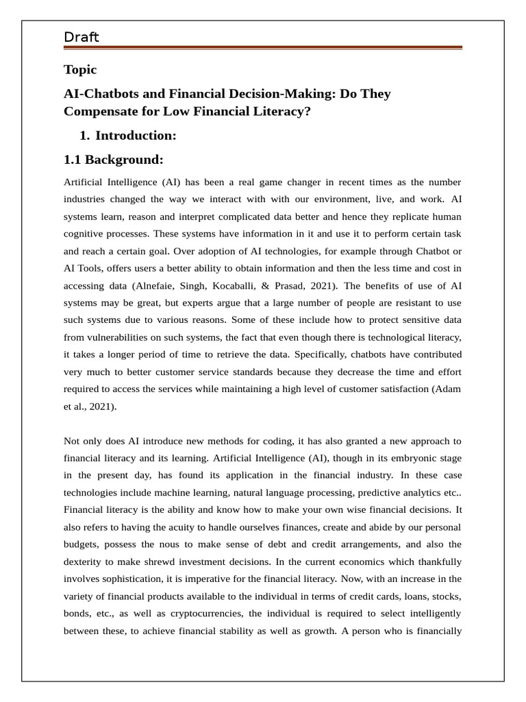 Introduction Draft Background F | PDF | Artificial Intelligence | Intelligence (AI) & Semantics