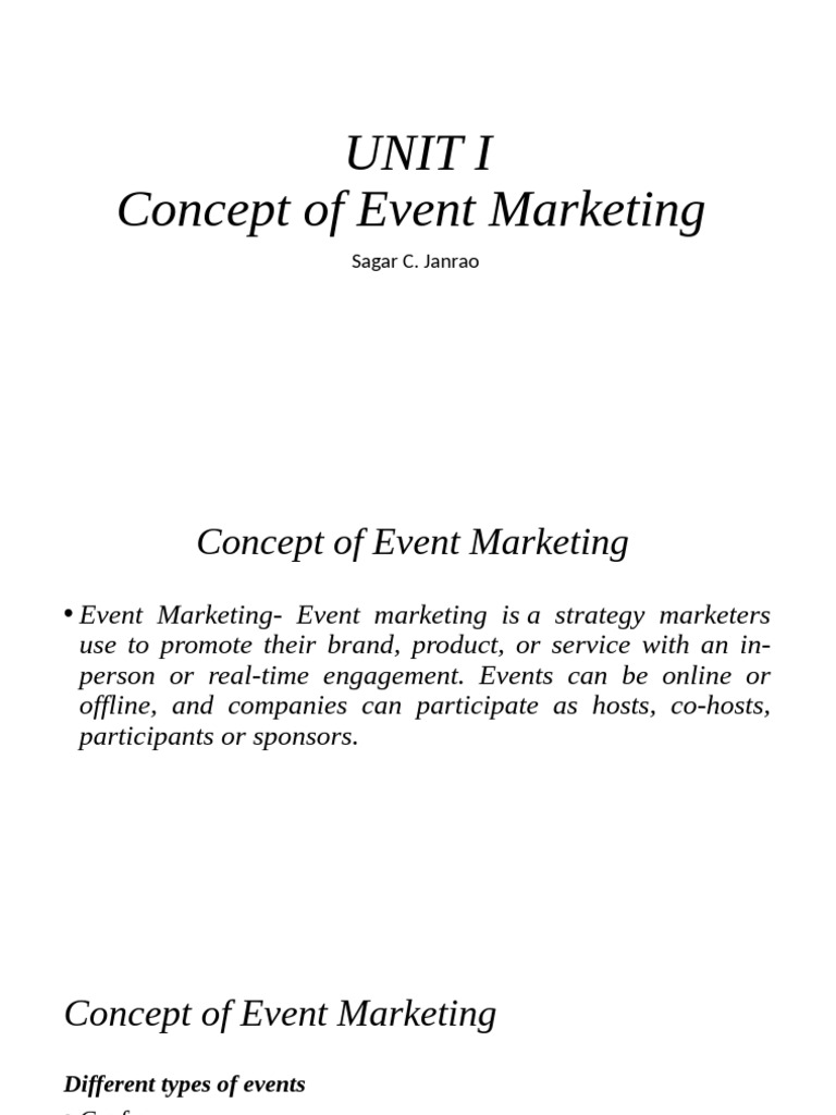 Unit I Event Marketing | PDF | Brand | Marketing