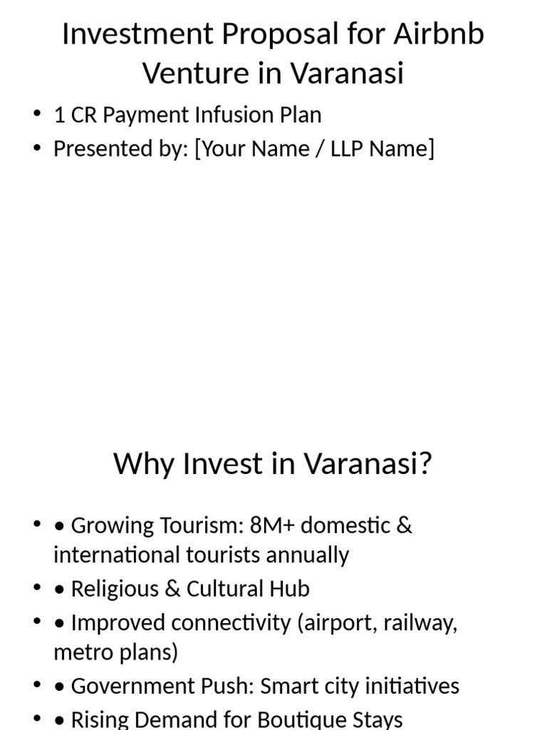 Airbnb Investment Proposal for Varanasi | PDF