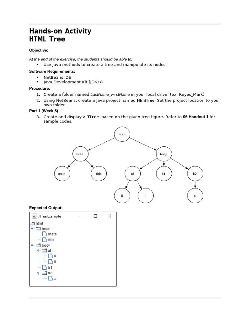 HTML TREE 04 - Hands-On - Activity - 1 | PDF | Software Engineering ...