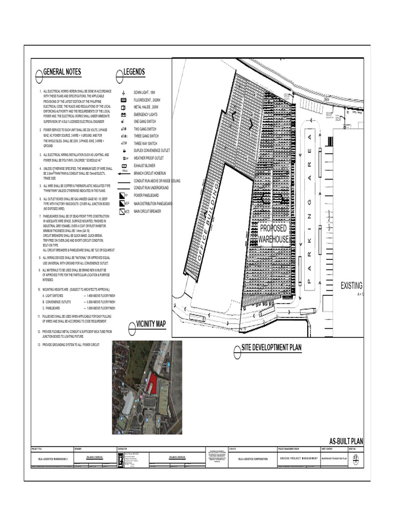 Warehouse Foundation and Electrical Plan | PDF