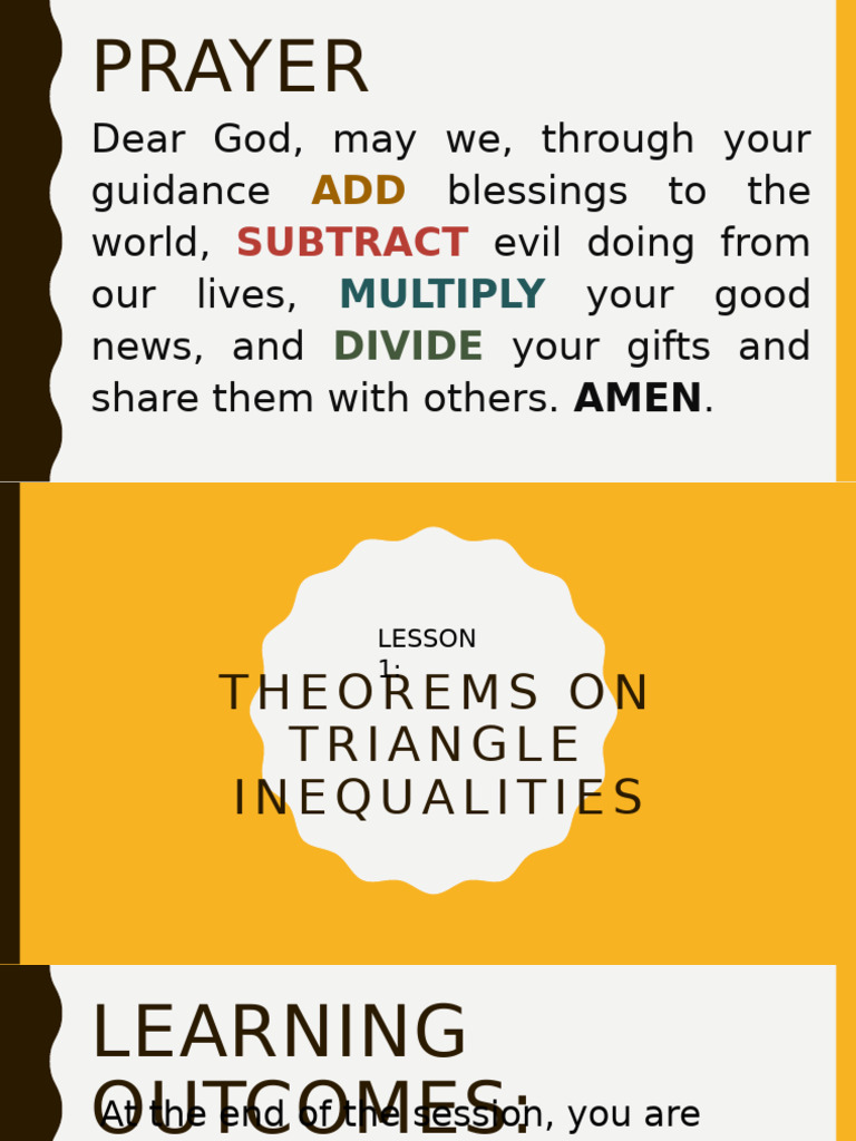 Triangle Inequality Theorems Explained | PDF | Triangle | Geometric Shapes