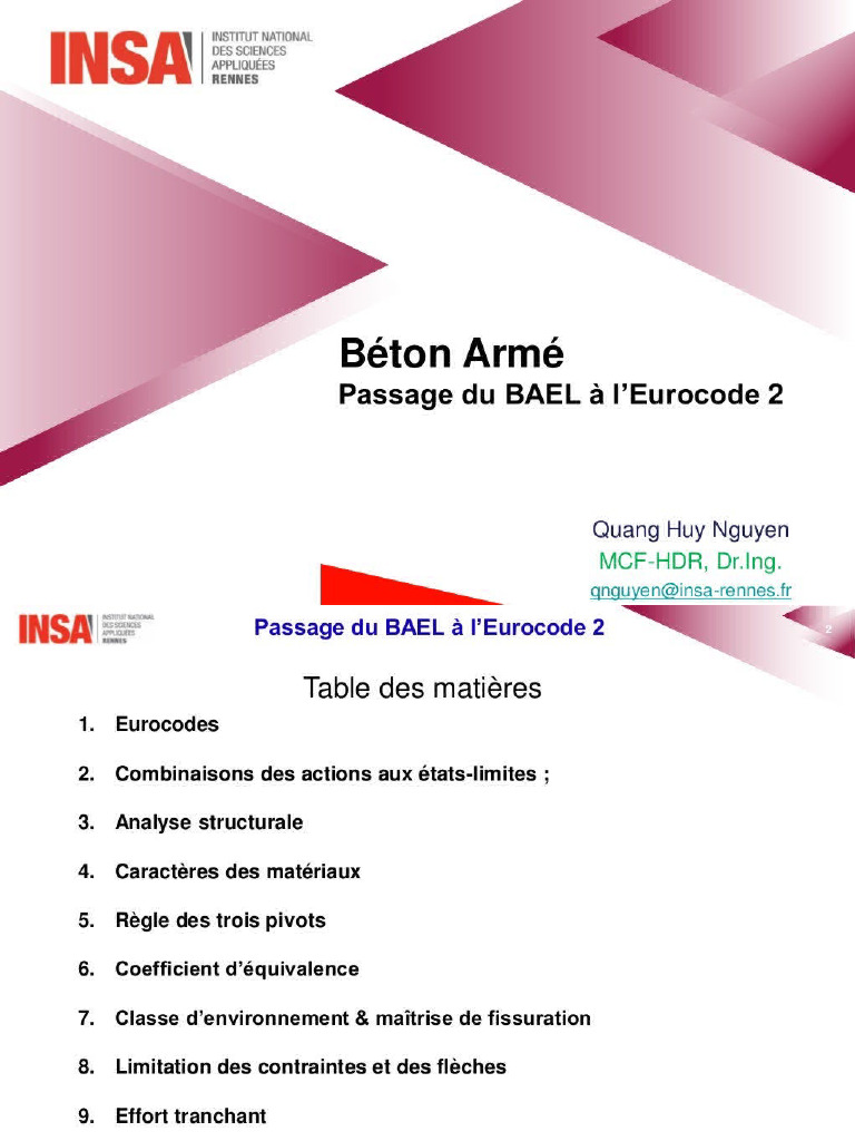 1 Passage Du Bael Leurocode 2 | PDF