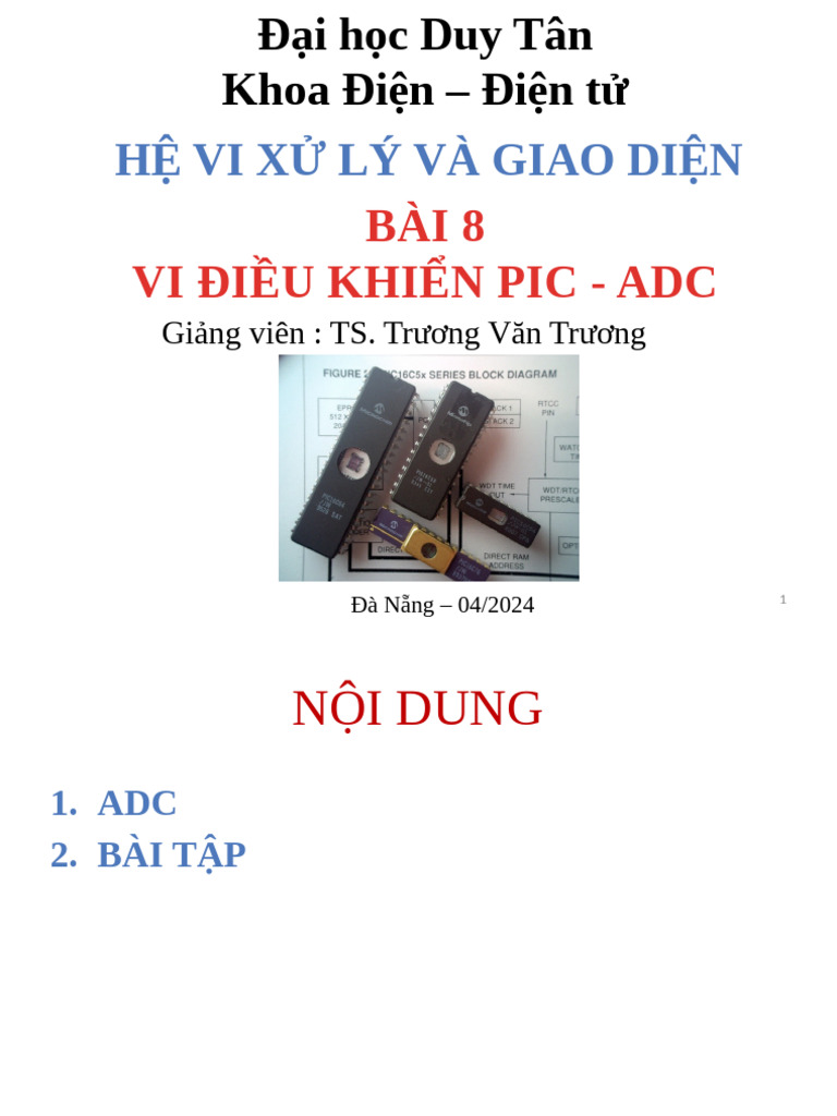 CR361-Bài 8. Vi điều khiển PIC - ADC | PDF