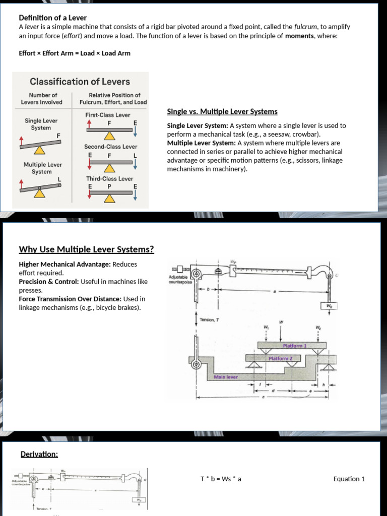 Multiple Lever System | PDF