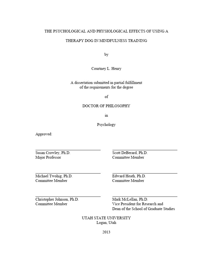 Courtney Henry Dissertation | PDF | Mindfulness | Psychology