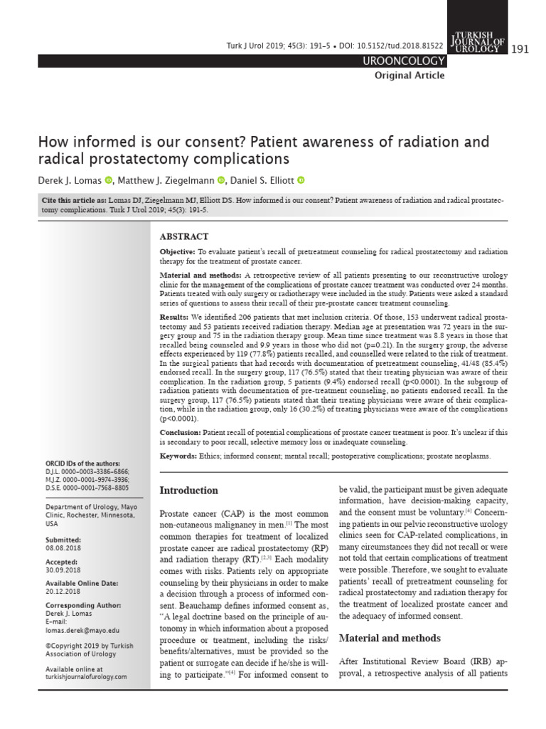 How Informed Is Our Consent | PDF | Radiation Therapy | Surgery
