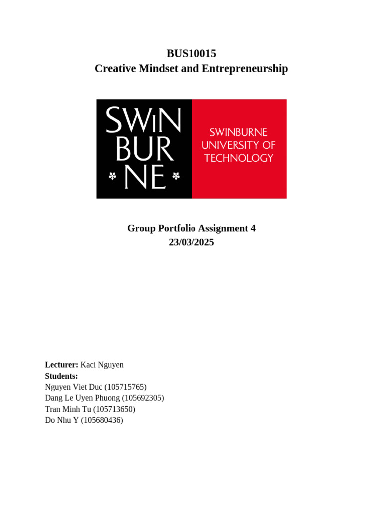 Group Portfolio Assignment 4 | PDF | Entrepreneurship | Economies