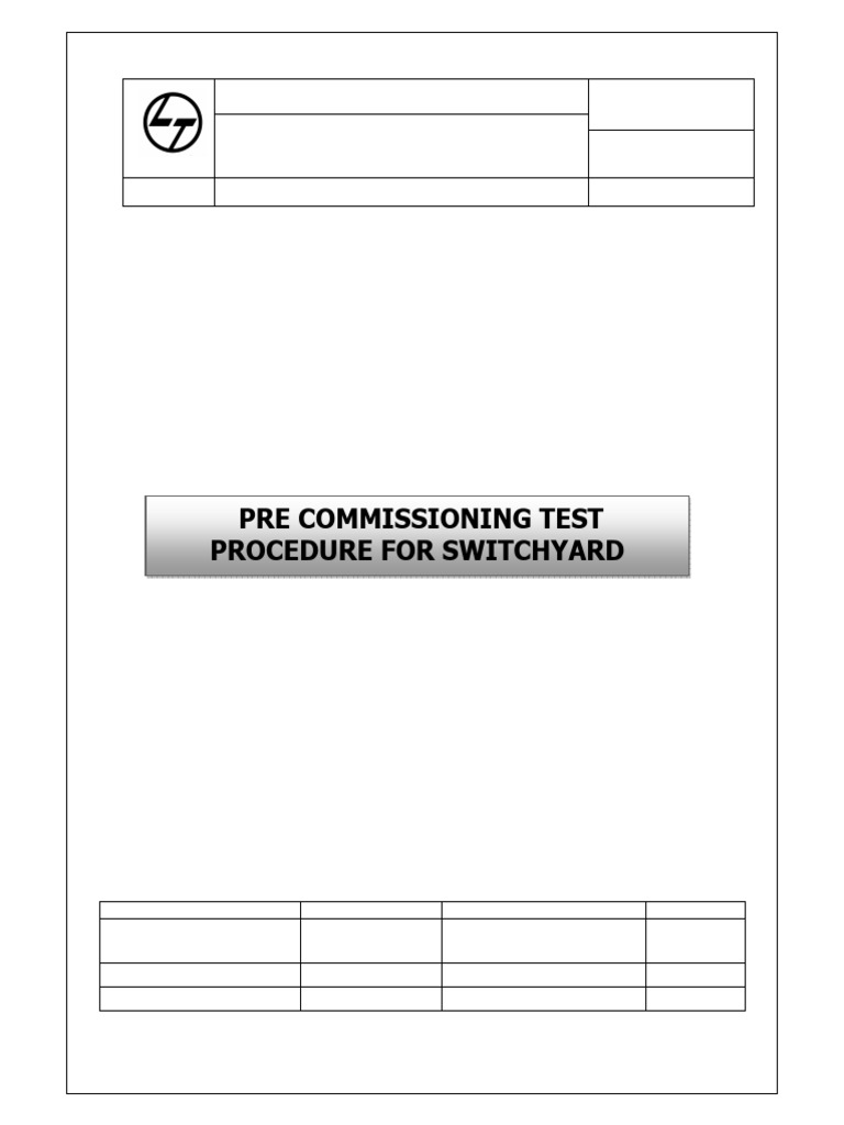 Pre-Commissioning Test procedure-1 | PDF | Transformer | Insulator ...