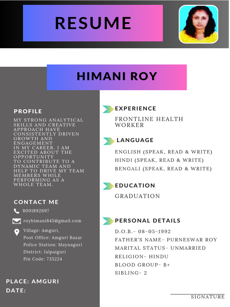 Himani Roy CV Updated | PDF