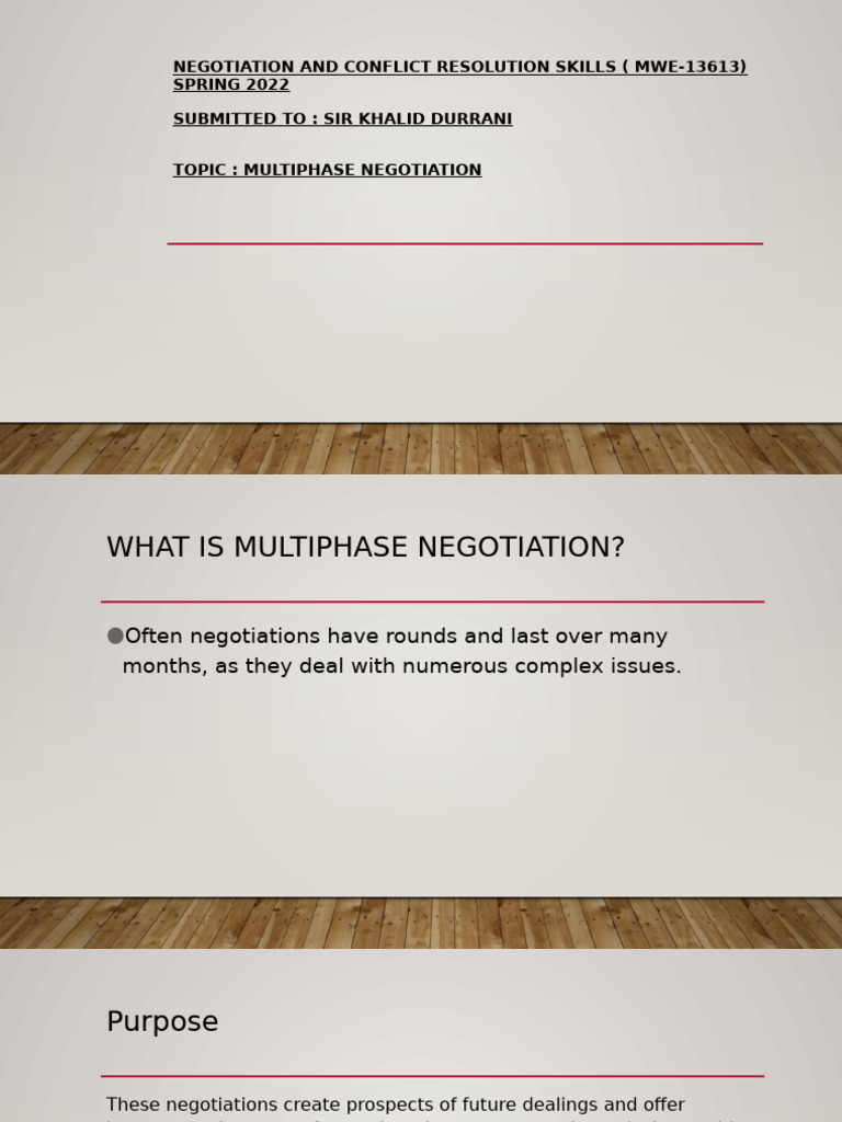 Multiphase Negotiation Strategies Guide | PDF | Negotiation | Coalition