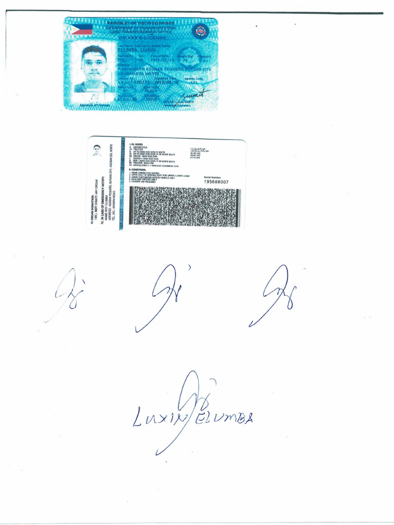 Liscense ID W - Signature | PDF