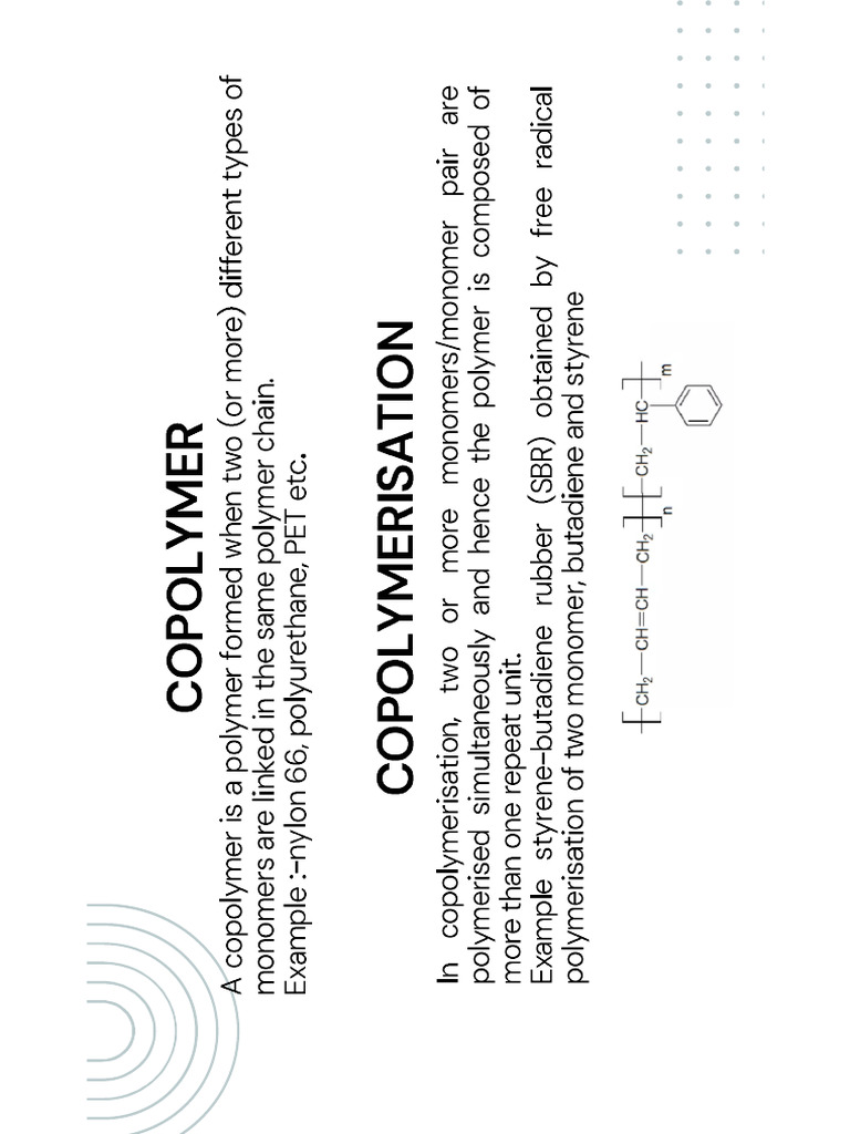COPOLYMERISATION | PDF