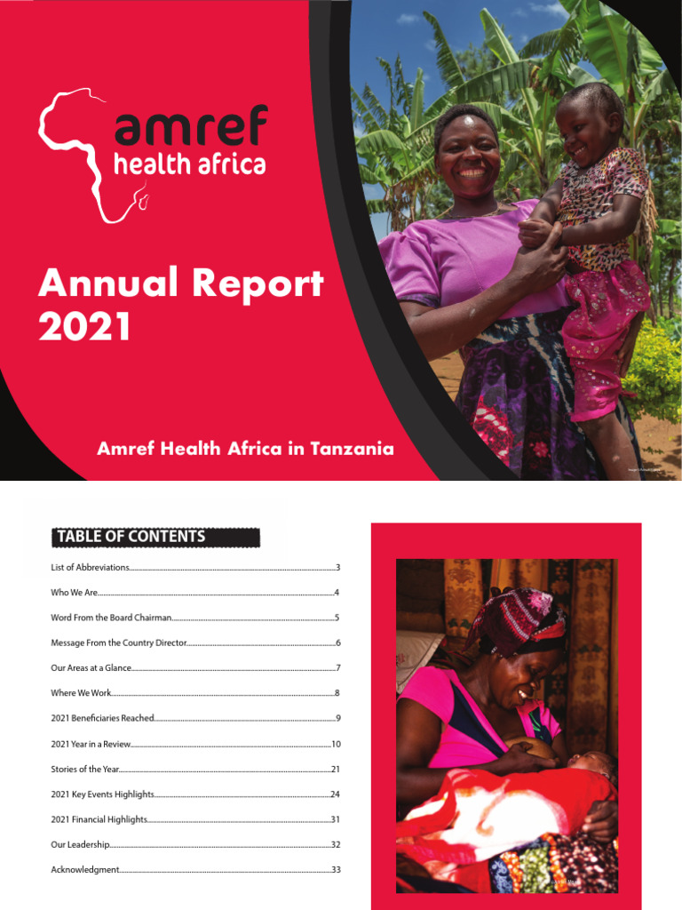 Amref Health Africa in Tanzania 2021 Annual Report. | PDF | Wash ...