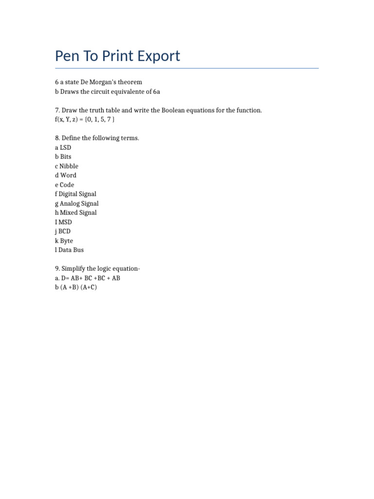 Pen2Print Export | PDF