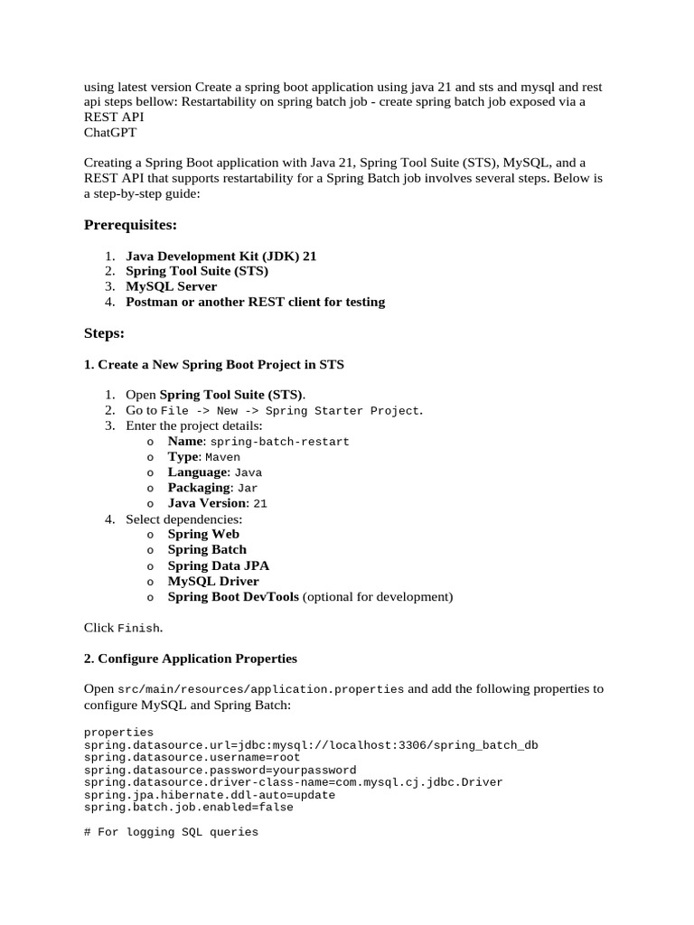 Restart Ability | PDF | My Sql | Java (Programming Language)