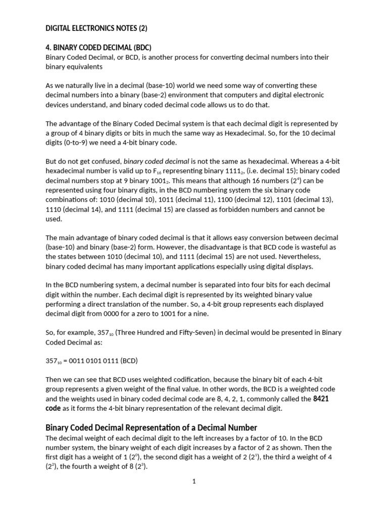 112 Note II | PDF | Binary Coded Decimal | Boolean Algebra