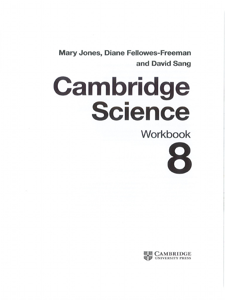Cambridge Science Work Book 8 | PDF