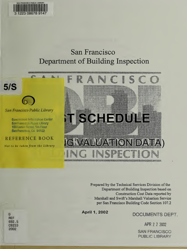 Cost Schedule - Building Valuation Data | PDF | Drywall | Basement