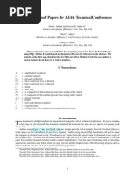 AIAA Papers Template | PDF | Citation | Microsoft Word