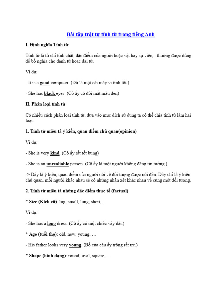 Bai-tap-trat-tu-tinh-tu | PDF