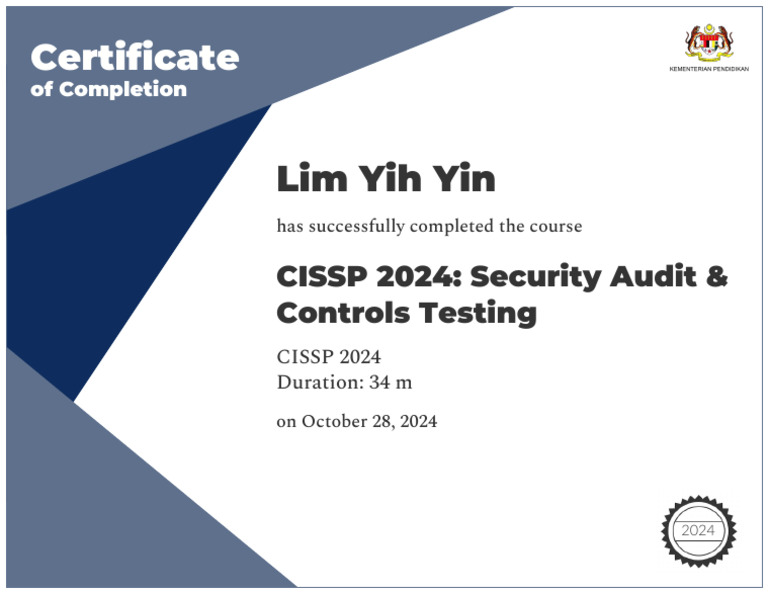 CISSP 2024 - Security Audit & Controls Testing | PDF