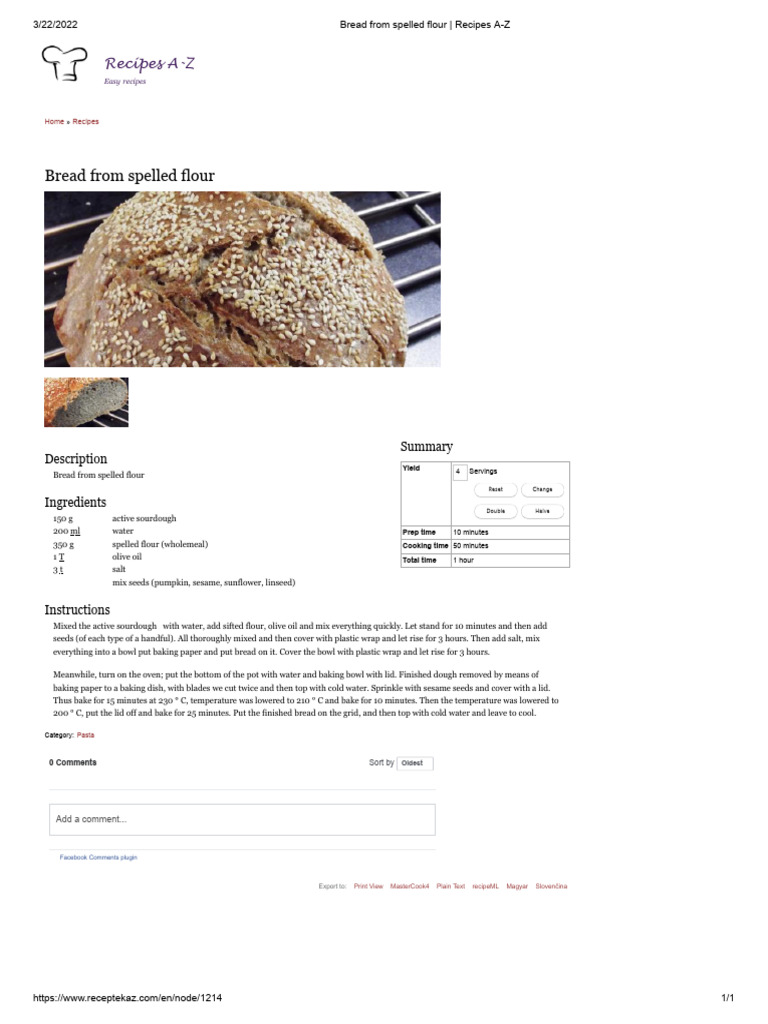 Bread from spelled flour _ Recipes A-Z | PDF | Breads | Flour