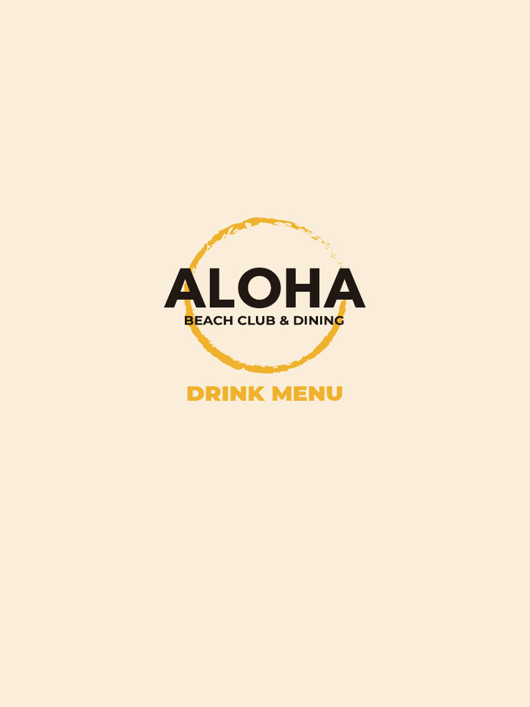Aloha - Drink Menu | PDF