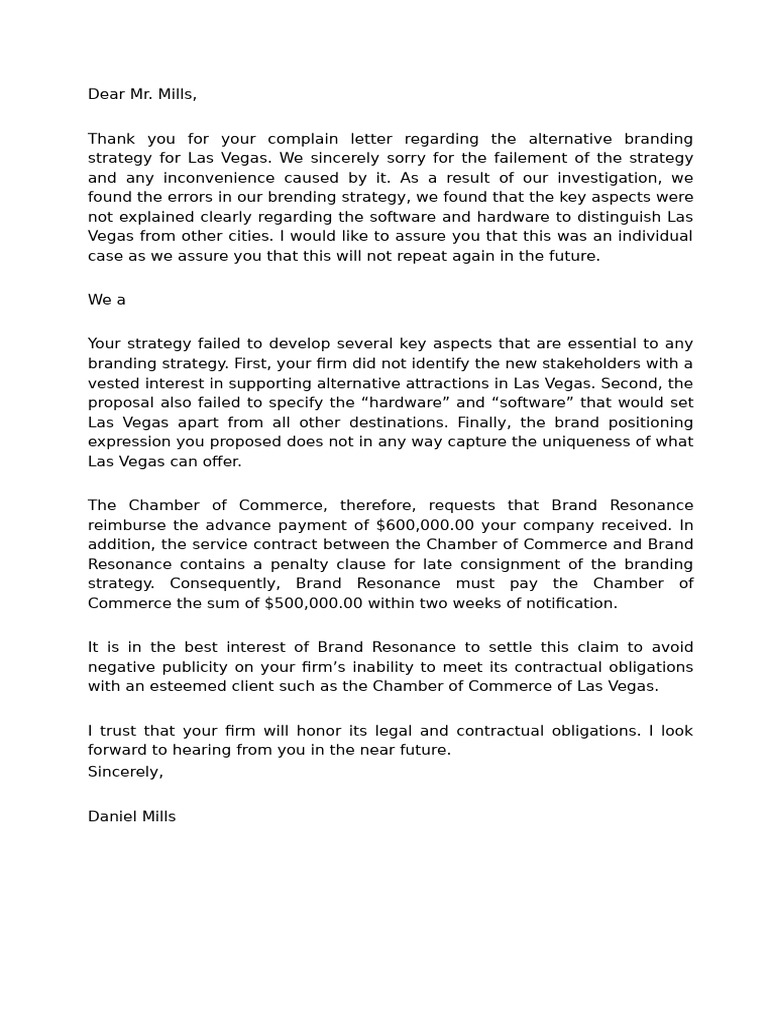 Positive Adjustment Letter | PDF