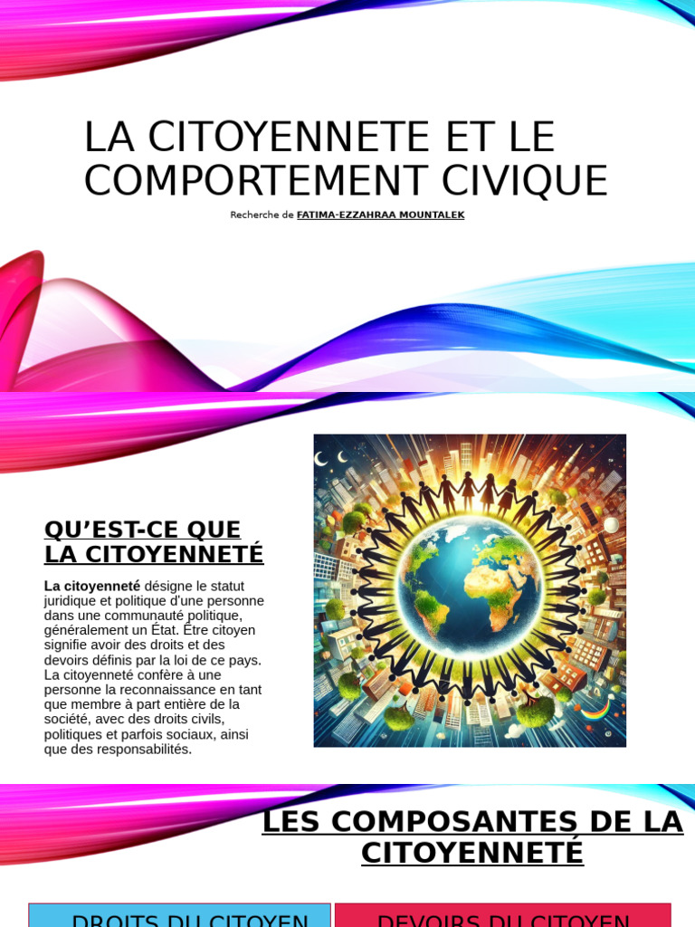 La Citoyennete Et Le Comportement Civique | PDF | Citoyenneté ...