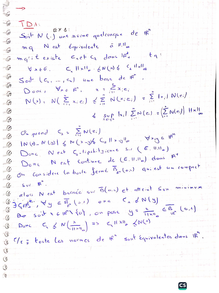 Calcul Diff TD 1&2 | PDF