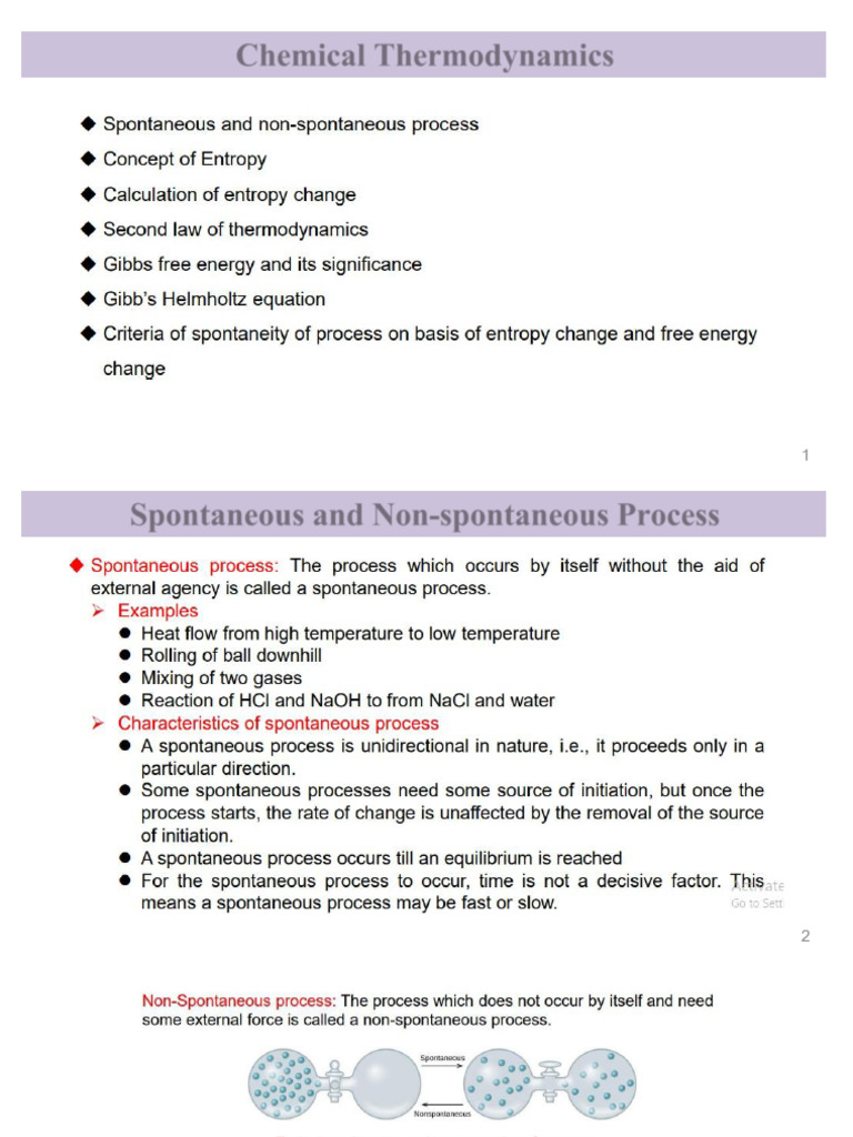 Chemical Thermodynamics_2nd part | PDF | Gibbs Free Energy | Entropy