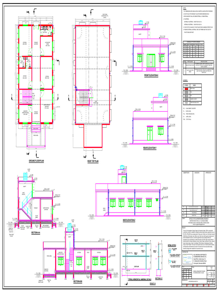GA of Admin Building - Jalaun - R2 | PDF | Door | Architectural Elements