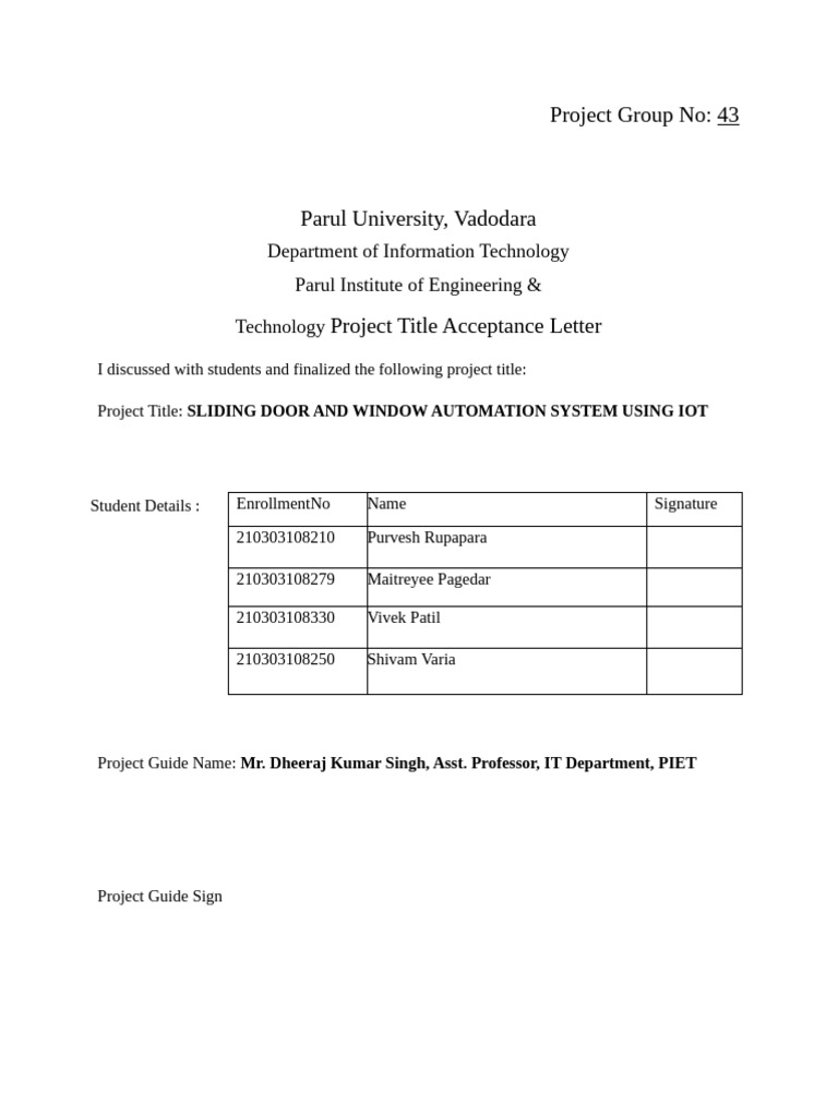 Title Approval 1st Letter | PDF