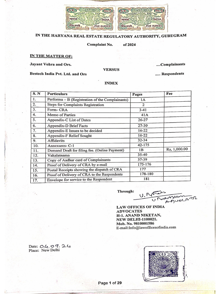 Bestech Rera Final (COMPLAINT) | PDF