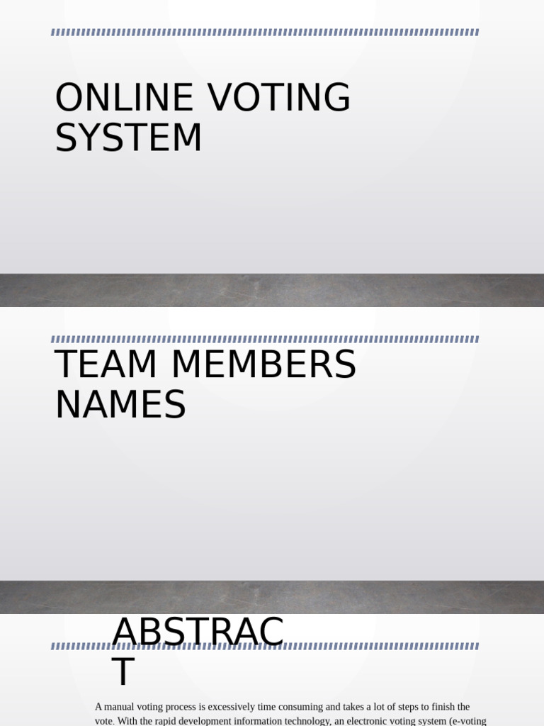 Online Voting System | PDF | Voting | Electronic Voting