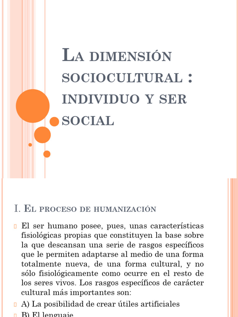 La Dimension Sociocultural | PDF | Socialización | Educación en artes ...
