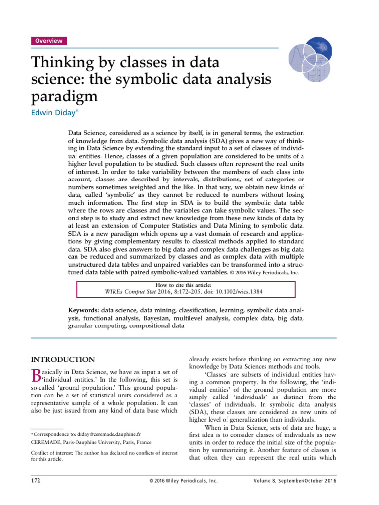 Thinking by Classes in Data Science SDA | PDF | Statistics | Categorical Variable