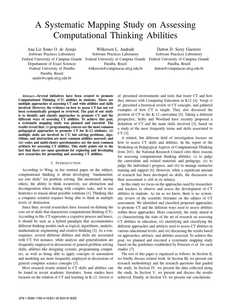 de Araujo 等 - 2016 - A systematic mapping study on assessing computational thinking abilities ...