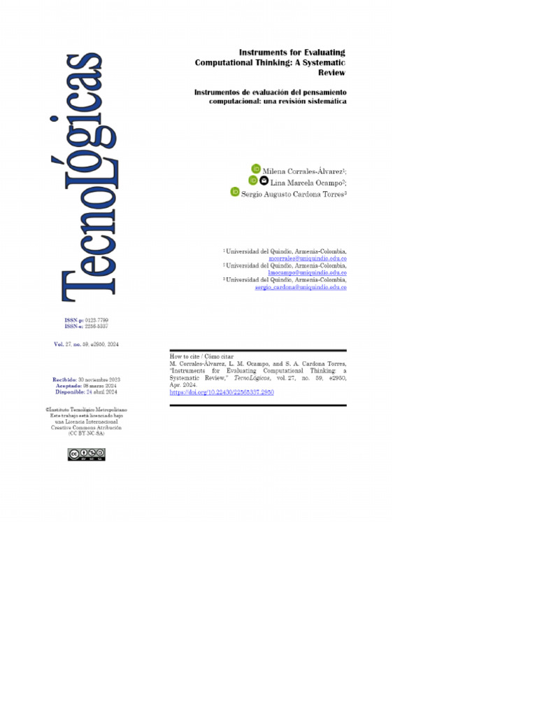 Corrales-Álvarez 等 - 2024 - Instruments for Evaluating Computational Thinking A Systematic ...