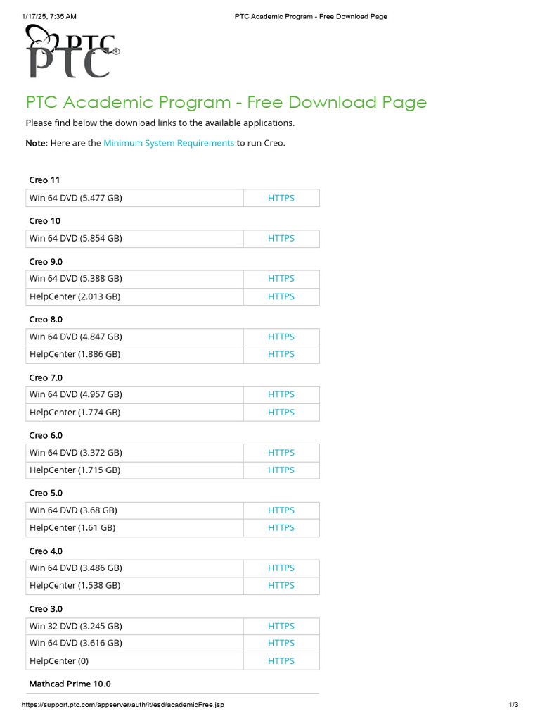PTC Academic Program - Free Download Page | PDF | Dvd | Computing
