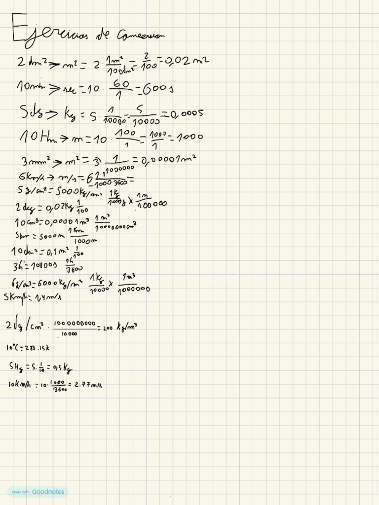 Ejercicios de conversion | PDF