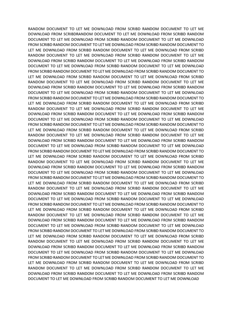 Random Document | PDF