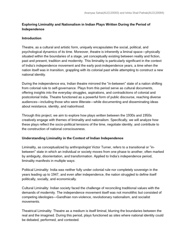 Project Proposal Sps205 Ananyaa.s Ishita.p | PDF | Identity (Social ...