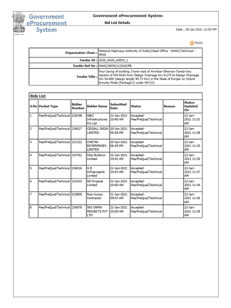 Government Eprocurement System NIT Guma | PDF | Transport Infrastructure | Road Transport