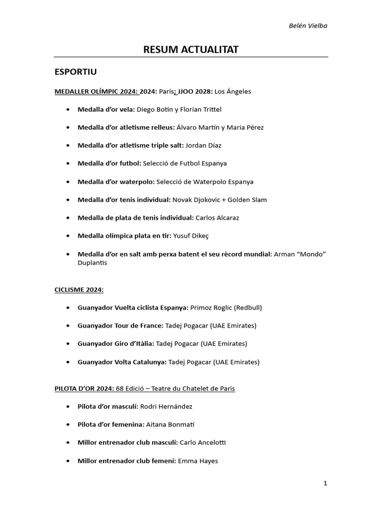 Resum Actualitat | PDF