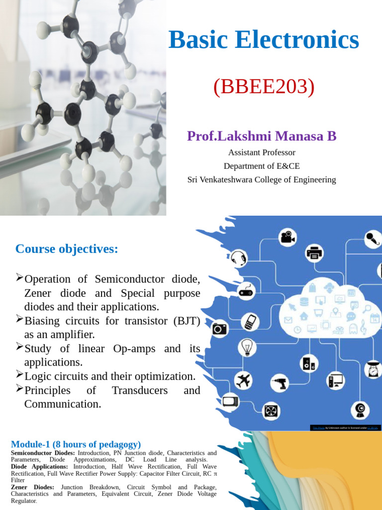 Module 1 Basic Electronics BBEE203 LMB | PDF | Rectifier | Diode
