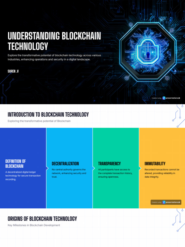Understanding Blockchain Technology - Transforming Industries and Beyond | PDF