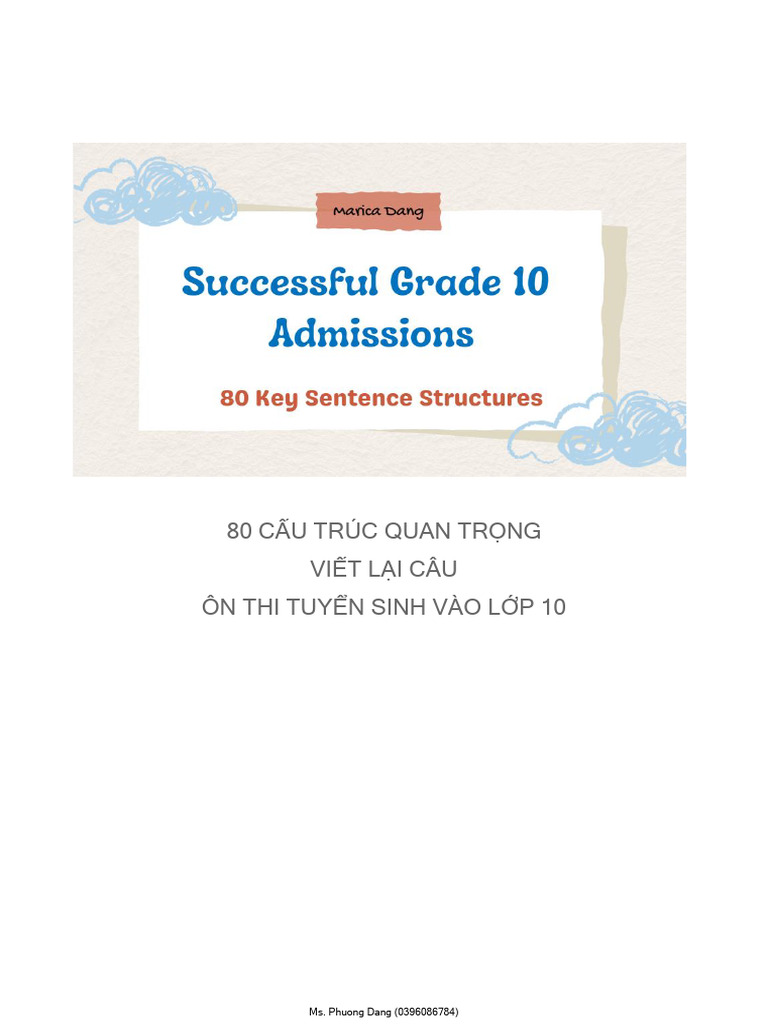 80 Key Sentence Structures | PDF | Syntax | Linguistic Morphology