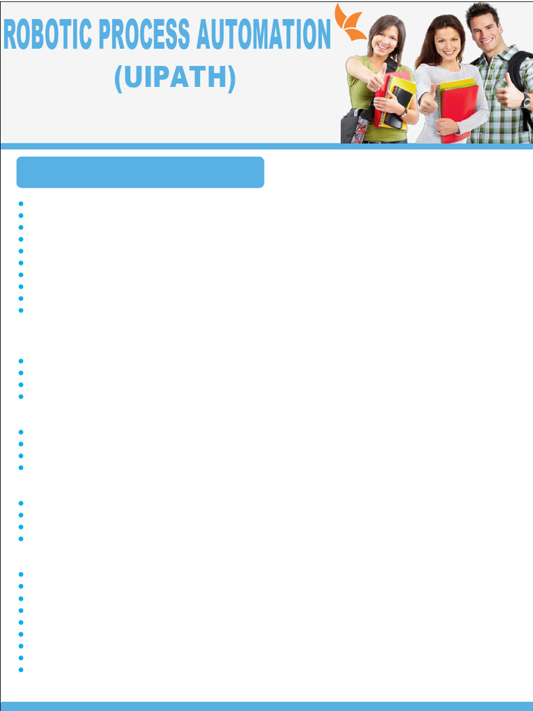 RPA UiPath Course Curriculum_Freelance Training | PDF | Automation ...